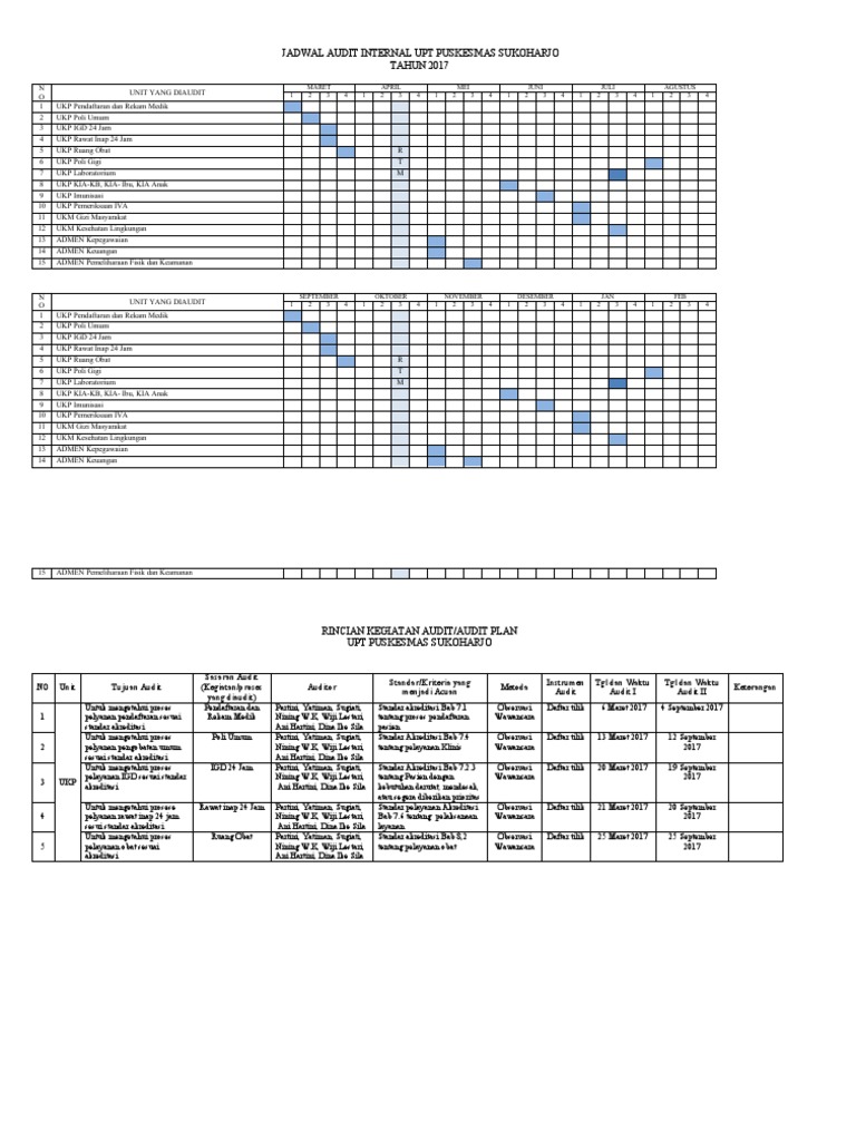 Jadwal Dan Audit Plan | PDF