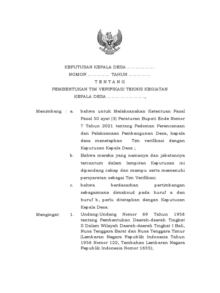 10.SK Pembentukan Tim Verifikasi - 113030 | PDF 10.SK Pembentukan Tim Verifikasi - 113030 | PDF