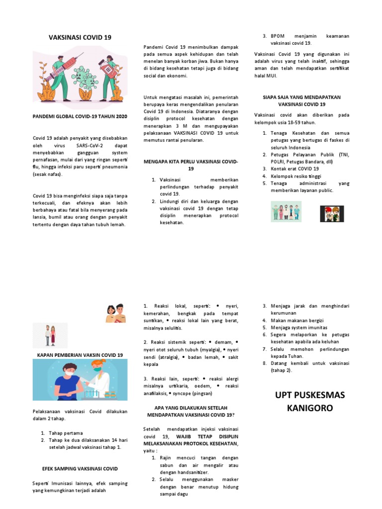Leaflet KIE Meja 4 VAKSINASI COVID 19 | PDF
