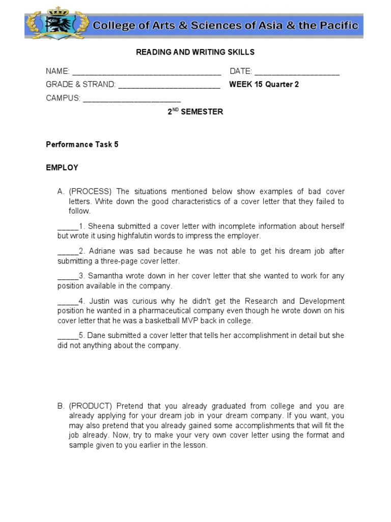 Cover Letter Writing Guide | PDF