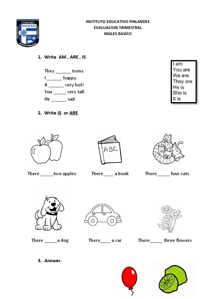 EXAMEN PREESCOLAR | PDF