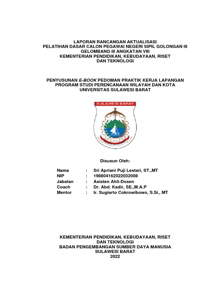 Laporan Rancangan Aktualisasi Sri Apriani Puji Lestari Fix | PDF