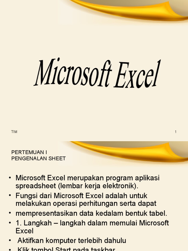 Modul Excel Dasar | PDF