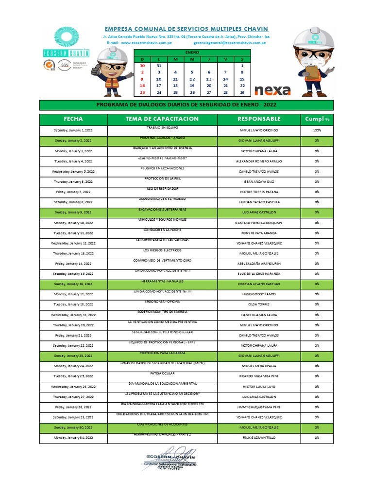 Programa Anual de Las Dds - Agosto 2022 | Descargar gratis PDF ...