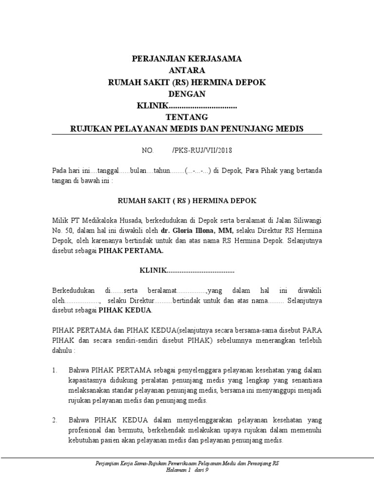 Draf Mou Klinik | PDF | Hukum