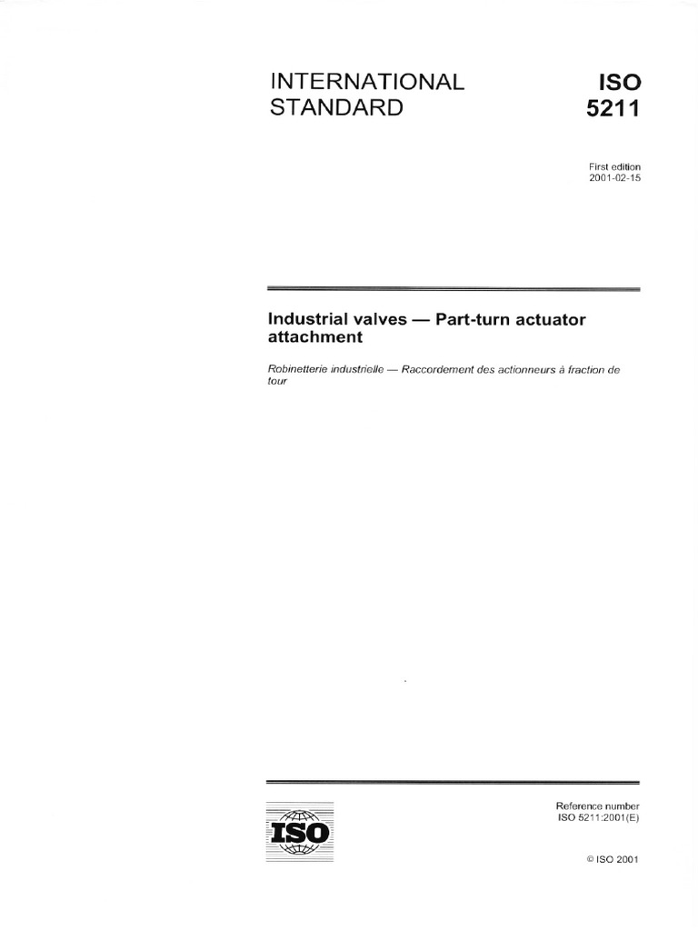 Iso 5211 - 2001 (E) | PDF