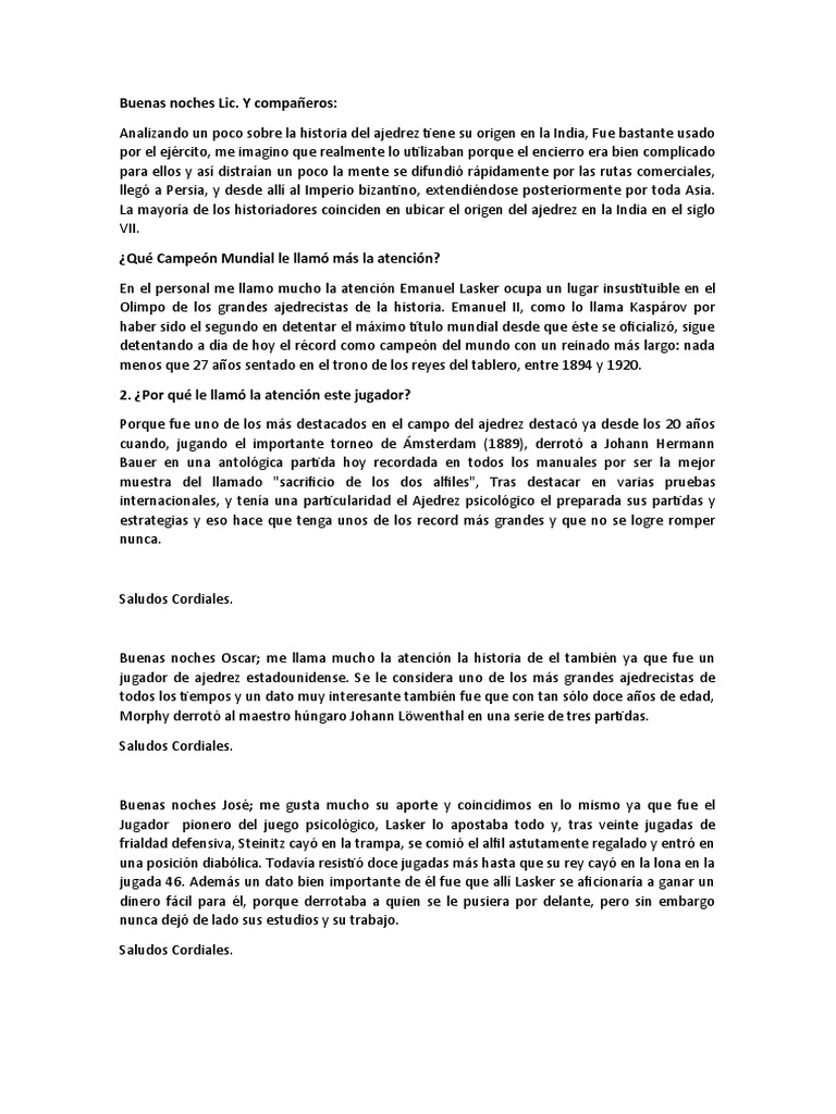 Foro 2 PDF Ajedrez Campeonato Mundial De Ajedrez