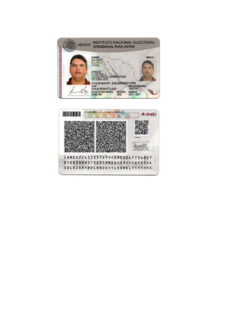 Credencial de Elector Leonel | PDF