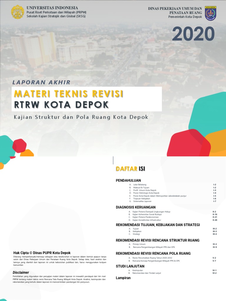 Matek Buku Rencana RTRW Kota Depok | PDF