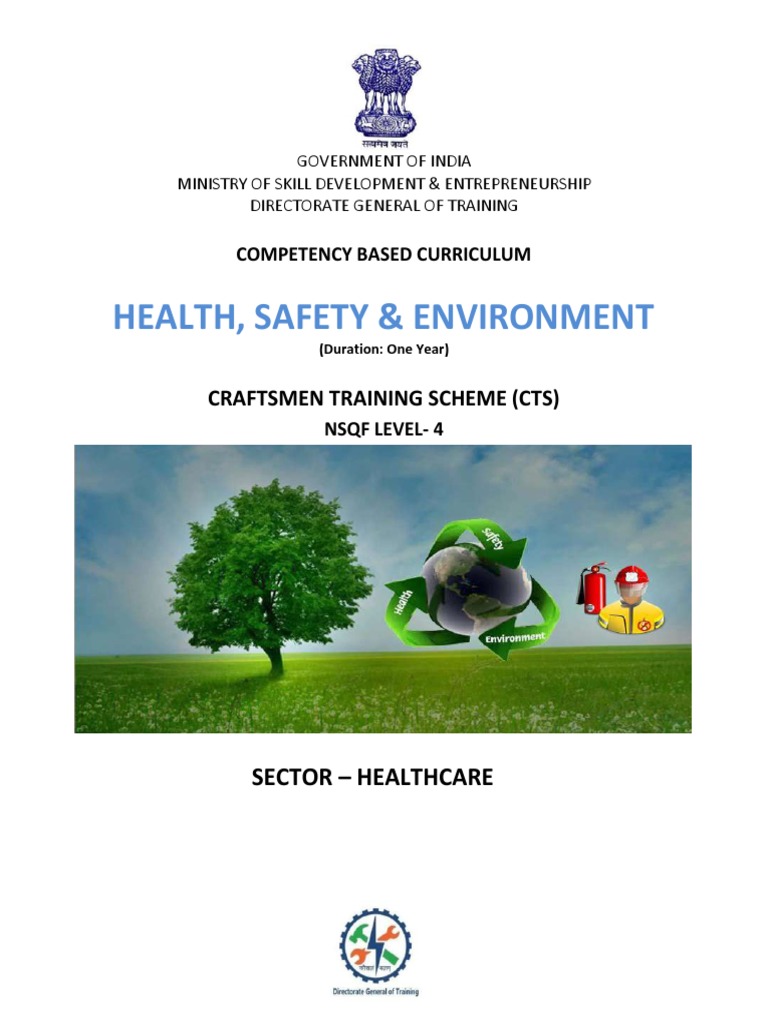 Health Safety & Environment CTS1.2 NSQF-4 Compressed 0 | PDF | Safety | Fires