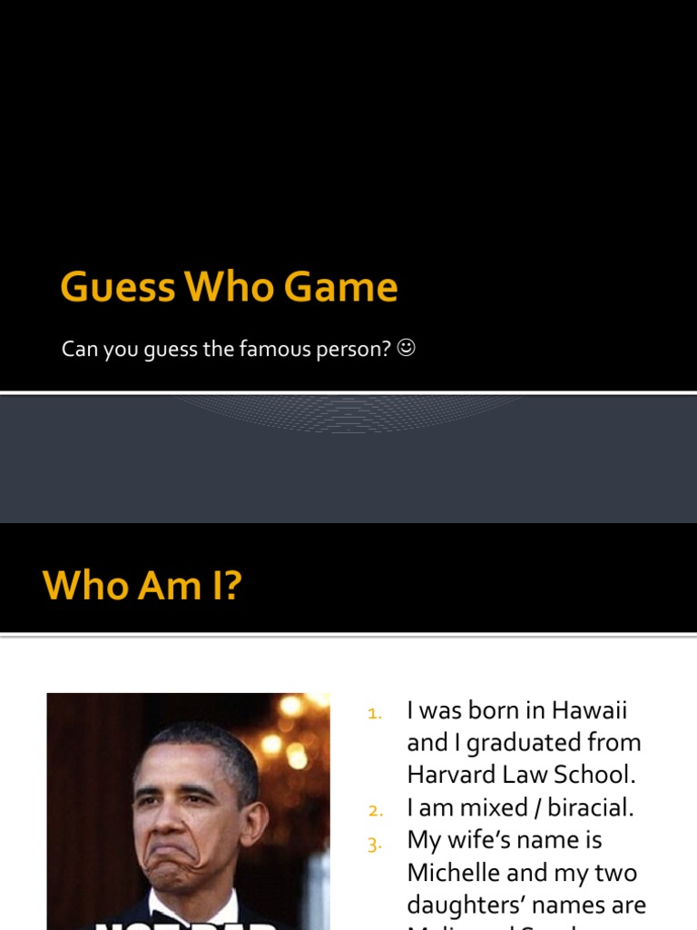 Famous Person Guess Who Quiz | PDF | Social Science | Language Arts ...