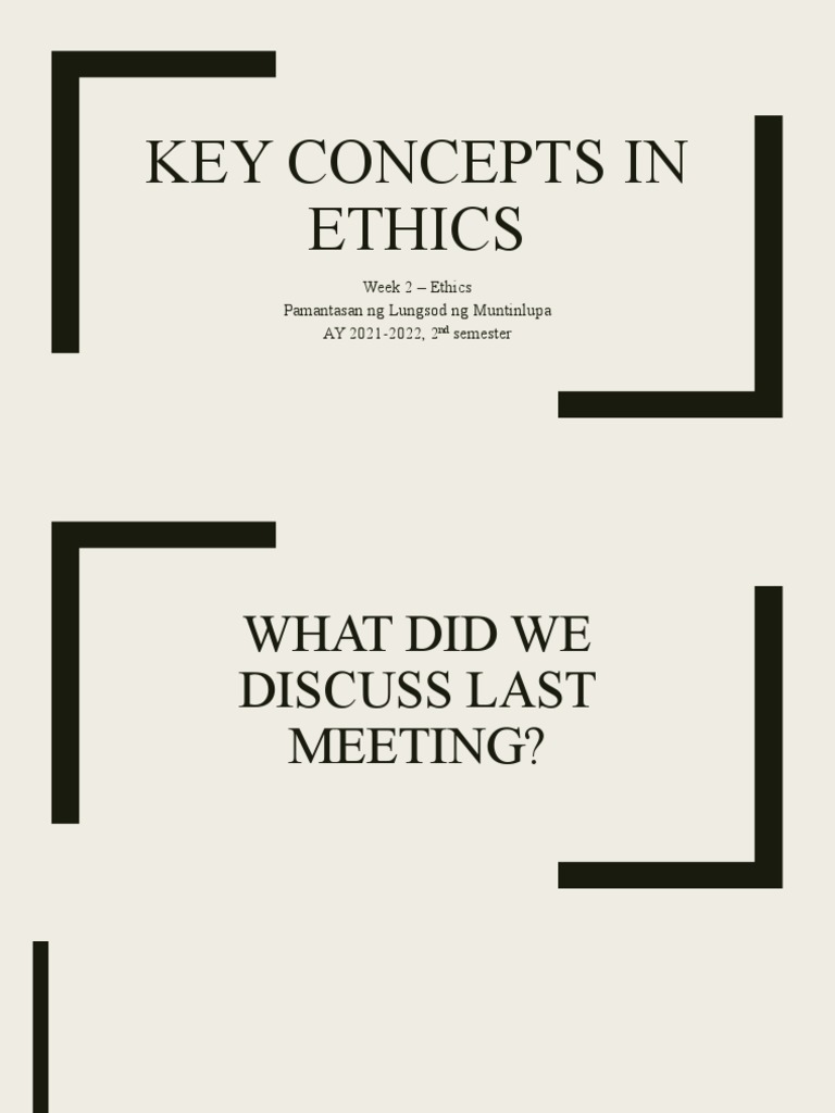 Ethics - Lecture 2 | PDF | Morality | Reason