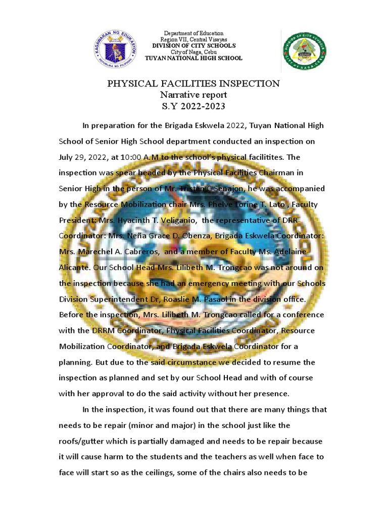 Physical Facilities Narrative | PDF