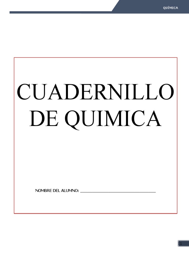Cuadernillo De Quimica Pdf Redox ácido Clorhídrico