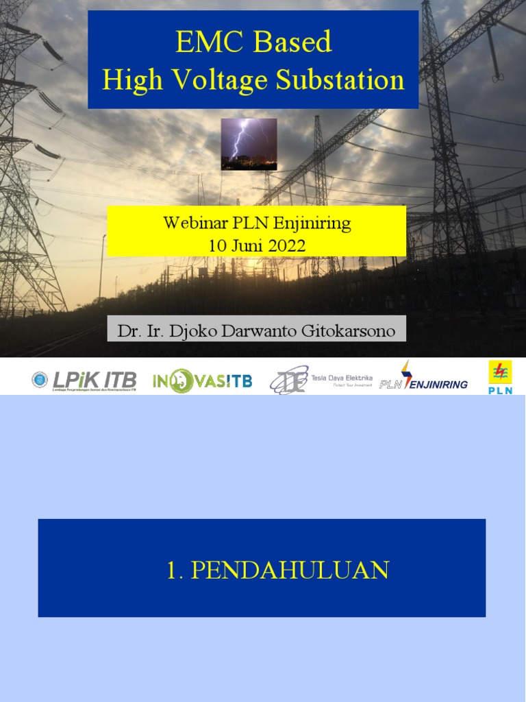 PLN E Webinar - EMC Based HV Substation | PDF