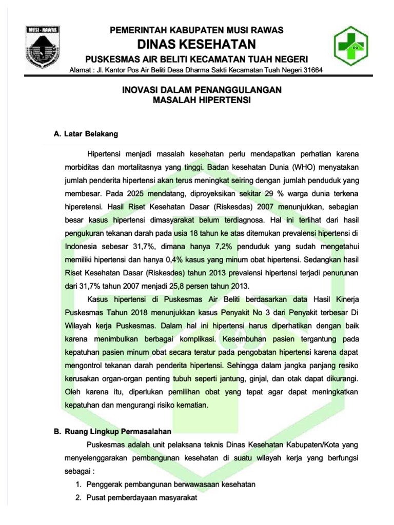 PDF Inovasi Program Penanggulangan Hipertensi Compress | PDF
