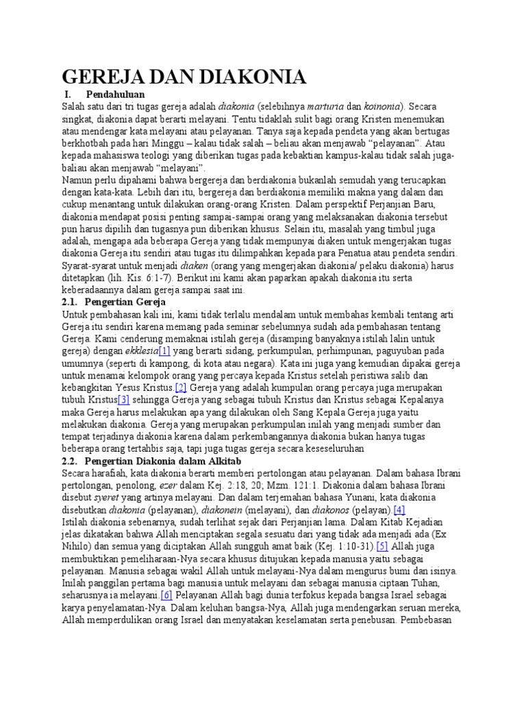 Gereja Dan Diakonia | PDF