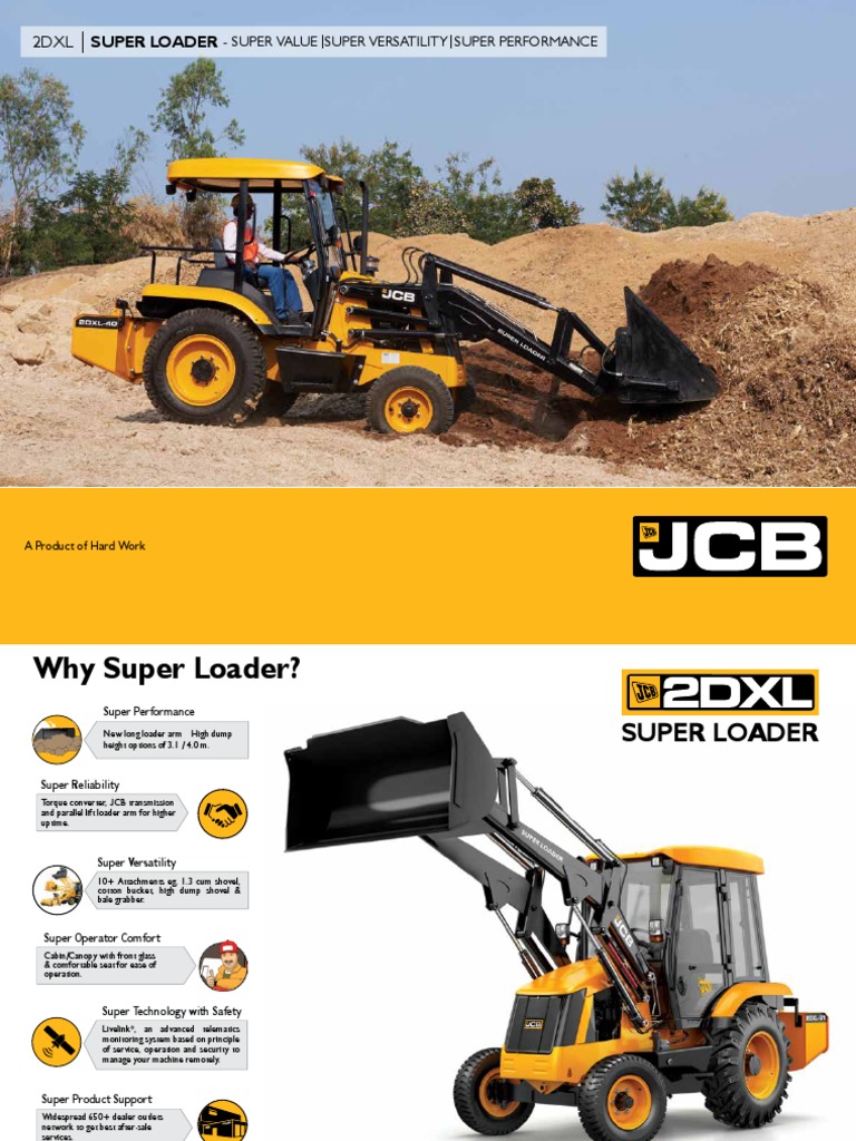 2dxl Super Loader Backhoe Loader | PDF | Loader (Equipment) | Machines
