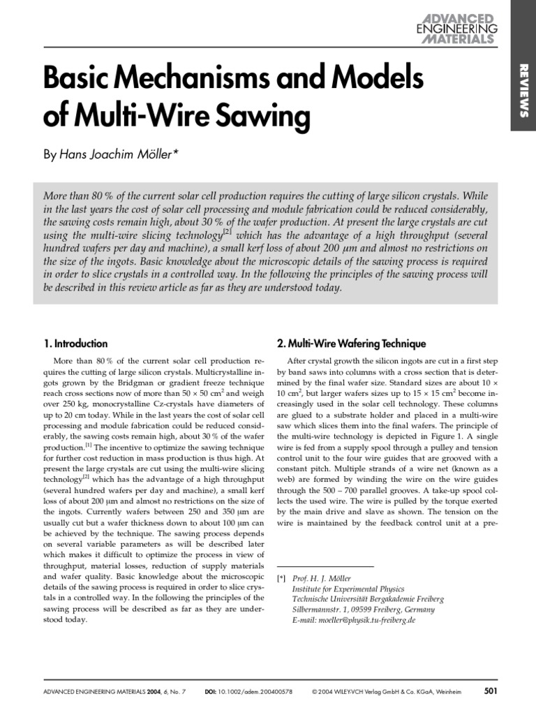An In-Depth Review of the Basic Mechanisms and Cutting Models Used in ...