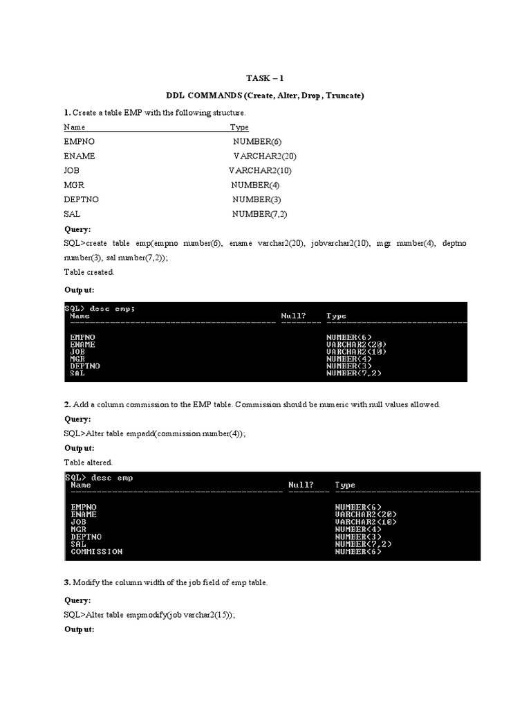Dbms Lab All Tasks | PDF | Database Index | Pl/Sql
