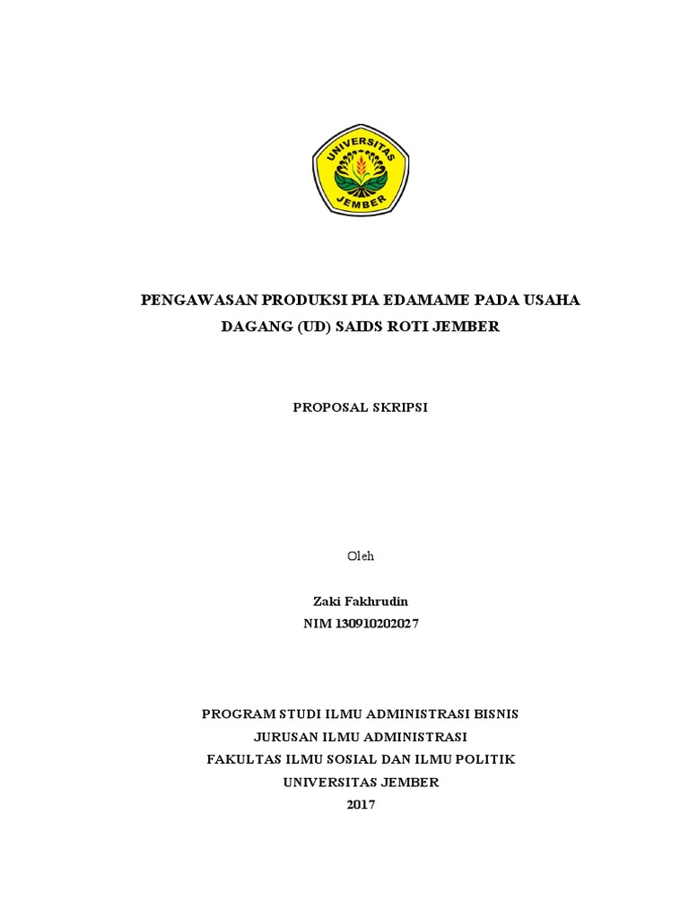 Proposal Zaki Fix | PDF | Bisnis | Seni
