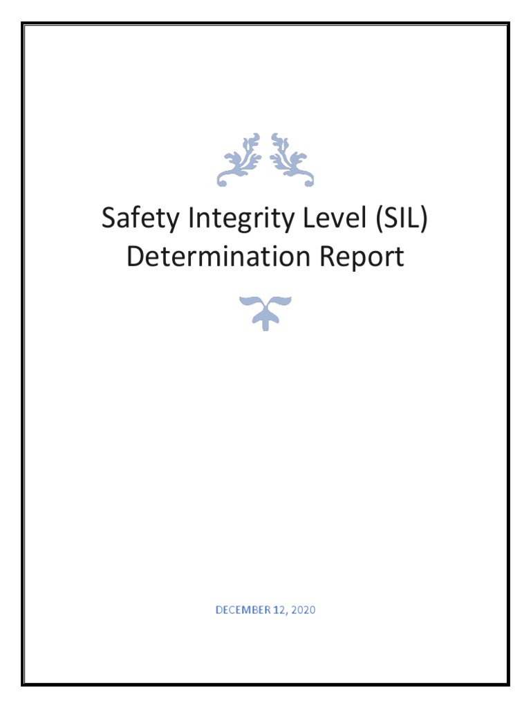 04-Safety Integrity Level (SIL) Determination Report | PDF | Safety | Risk
