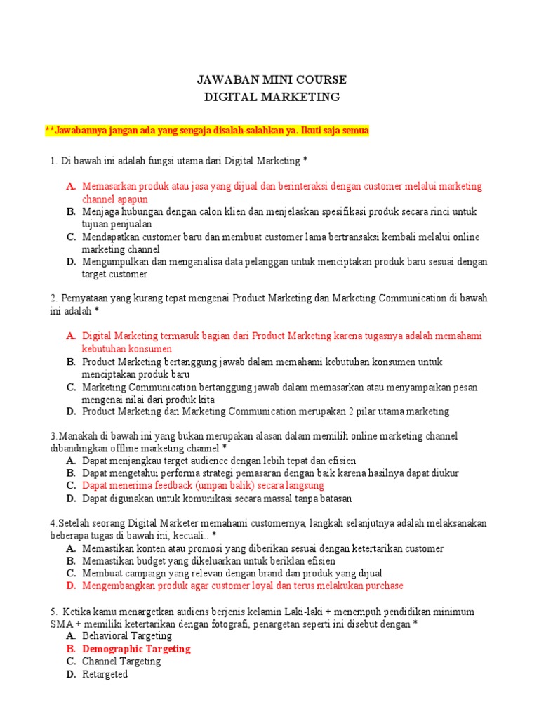 Digital Marketing | PDF | Karier & Perkembangan | Bisnis