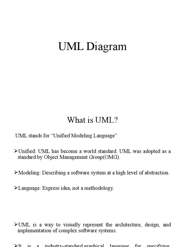 Understanding UML Diagrams and Uses | PDF | Unified Modeling Language ...