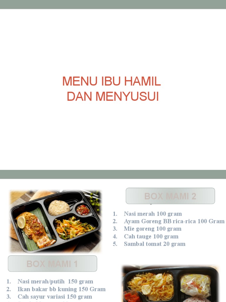 Menu Catering Sehat April 2021 | PDF