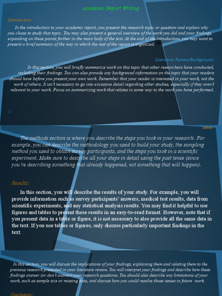 Academic Report Writing Guide | PDF | Primary Sources | Scientific Method