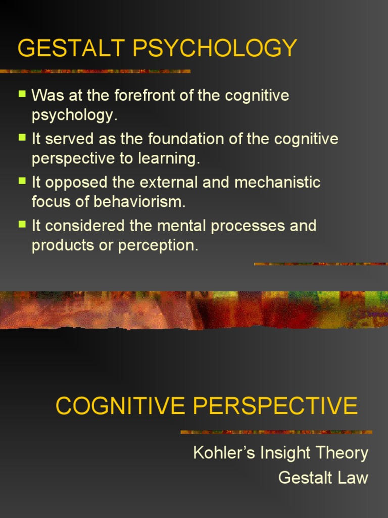 Cognitive Perspective | PDF | Perception | Memory