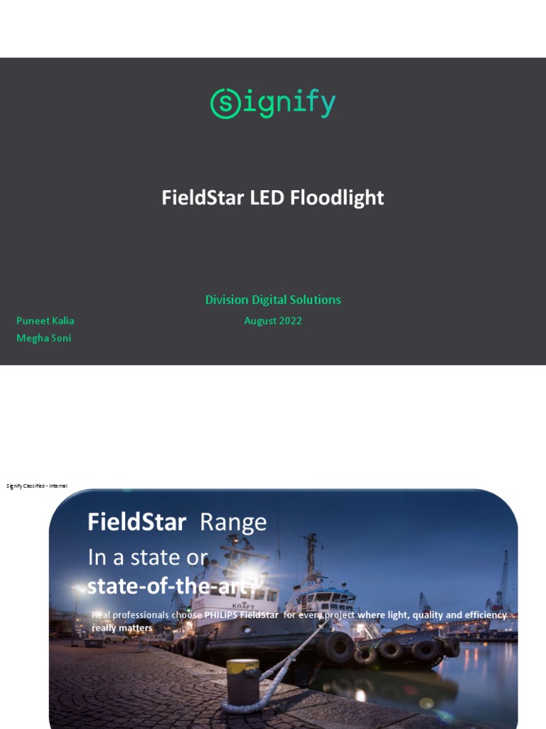 Fieldstar Led Floodlight: Division Digital Solutions | PDF | Equipment | Electromagnetism