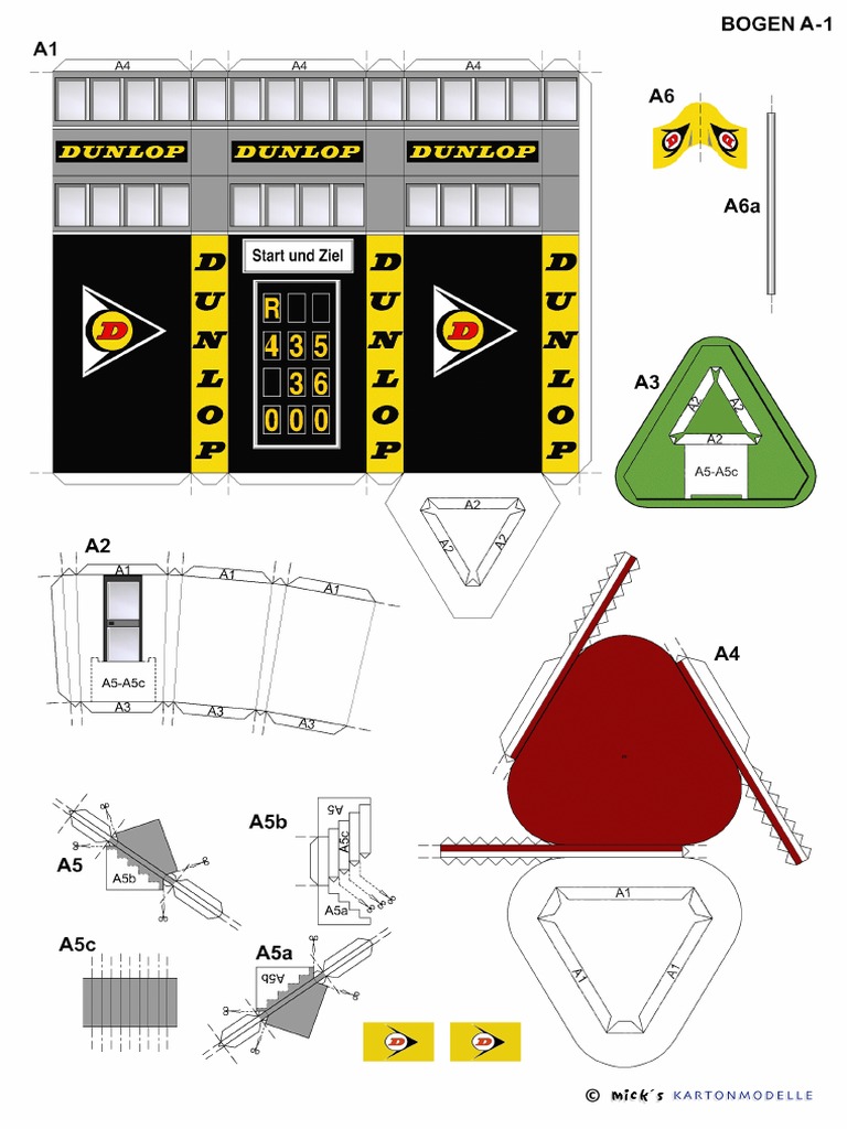 Race Track Building Paper Models | PDF