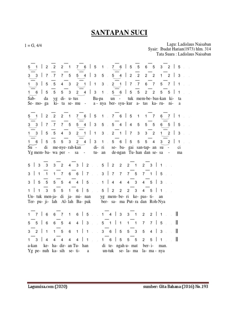 Satb Santapan Suci | PDF