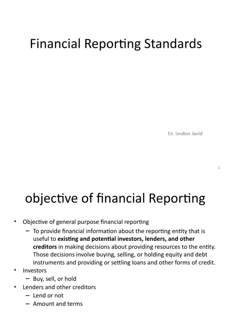 Financial Reporting Standards | PDF | International Financial Reporting ...
