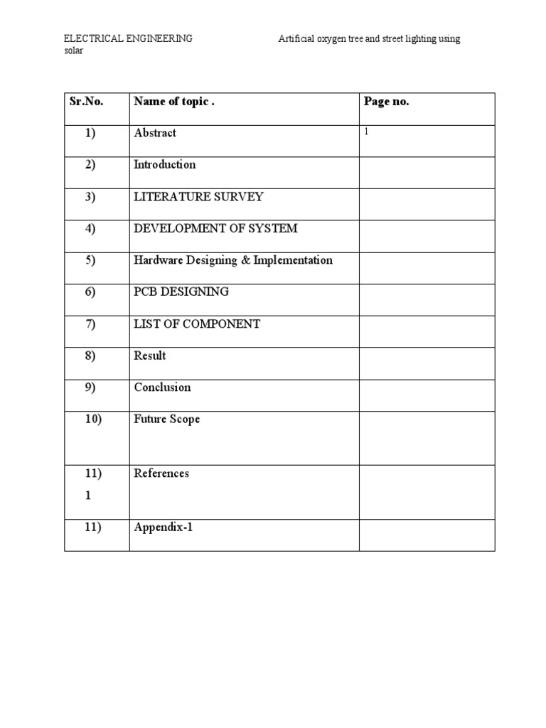 Artificial Oxygen Tree Project Overview | PDF | Analog To Digital ...