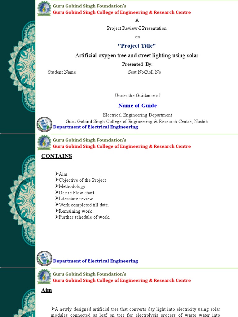 Artificial Oxygen Tree Project Overview | PDF | Electricity | Engineering
