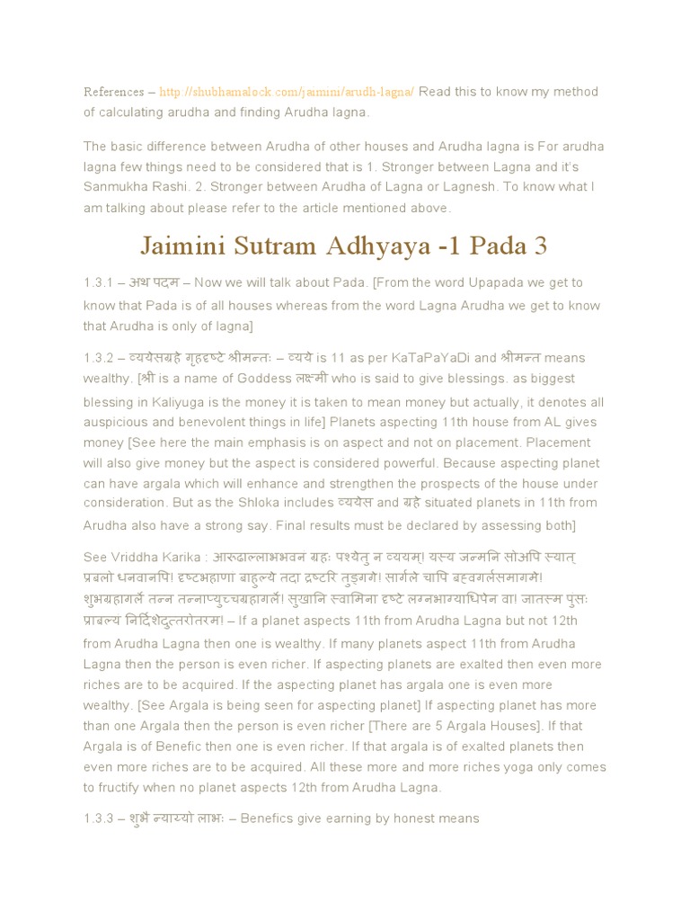 Arudha Bhava Jaimini Arudha Rules | PDF | Planets In Astrology | Hindu Astrology