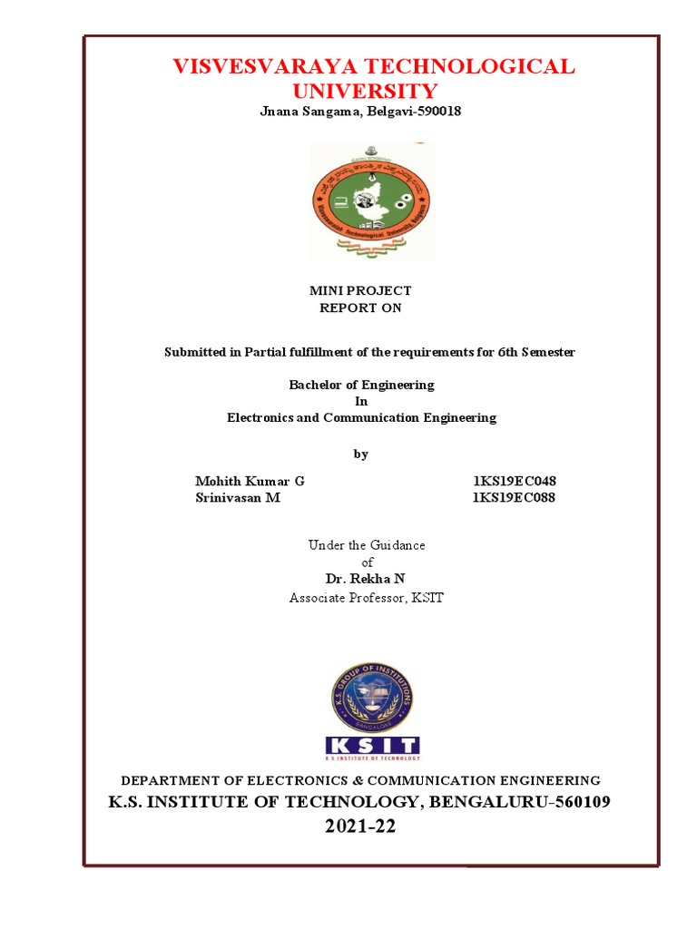 Miniproject Report | PDF | Light Emitting Diode | Arduino