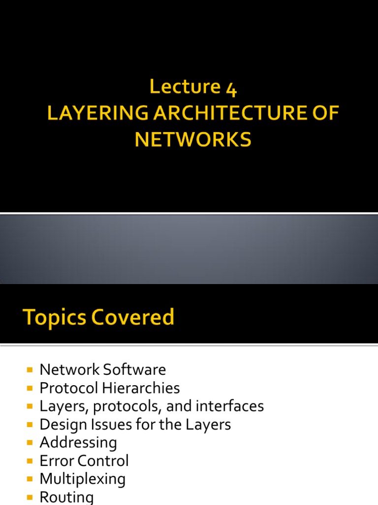 Layered Architecture in Network Protocols | PDF | Computer Network ...