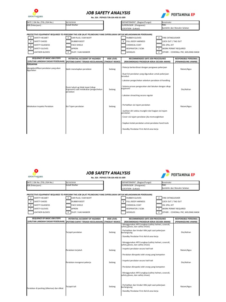 JSA Install Shelter | PDF