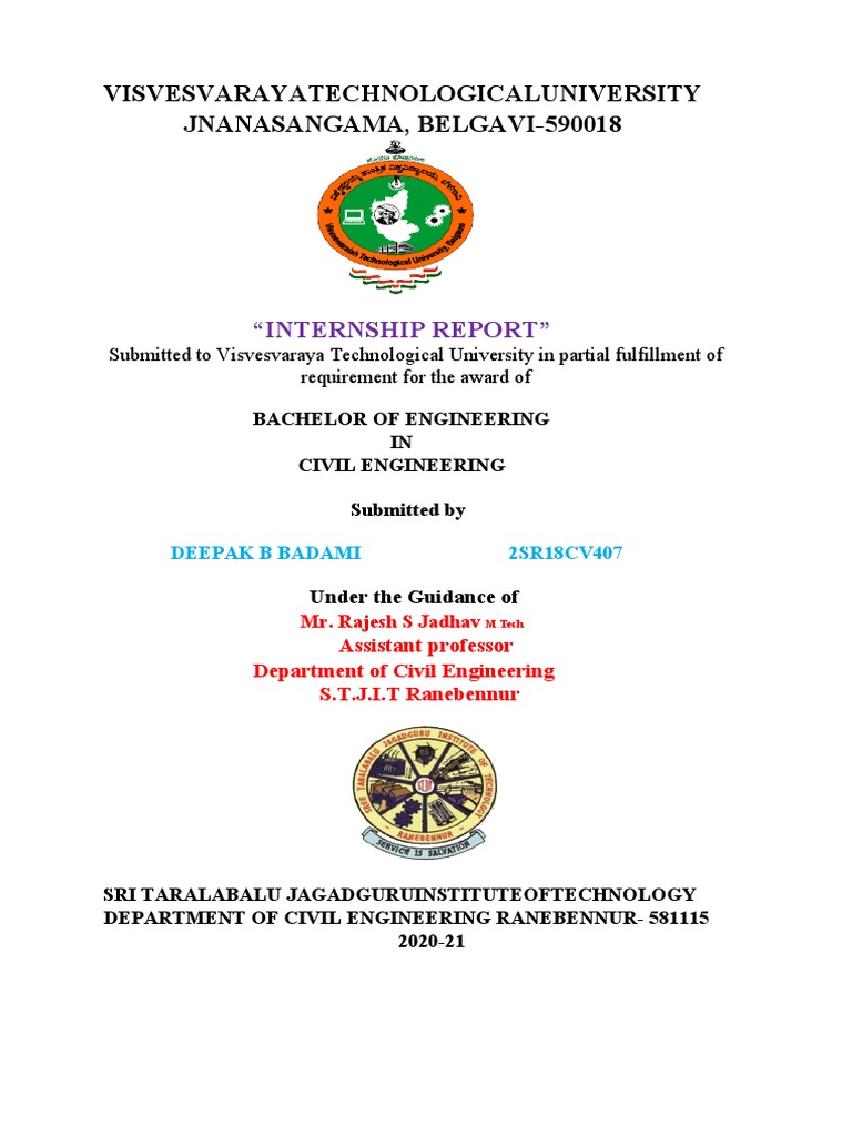 Deepak Internship Report | Download Free PDF | Concrete | Materials