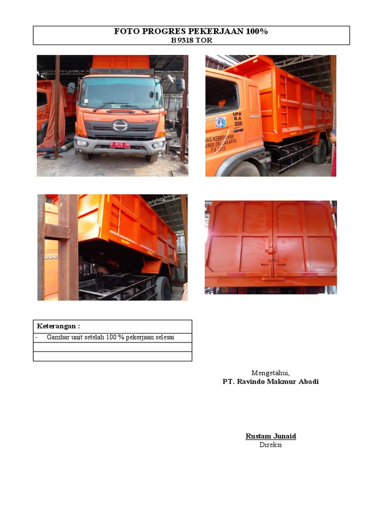 Foto Progres Pekerjaan 100% B 9318 TOR | PDF