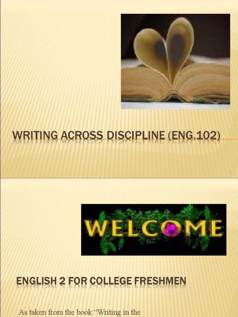 Writing in The Discipline (Course Outline of Topic) | PDF | Subject ...