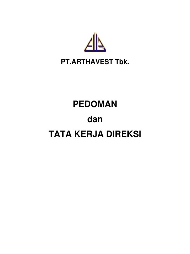 Pedoman Dan Tata Kerja Dewan Direksi | PDF