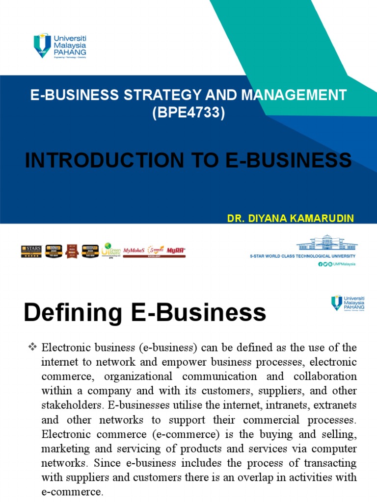 Chapter 1 E Business | PDF | Electronic Business | E Commerce
