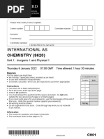 Unit 1 Chemistry IAL EDEXCEL 2024 Jan Paper | PDF | Molecules | Iodine