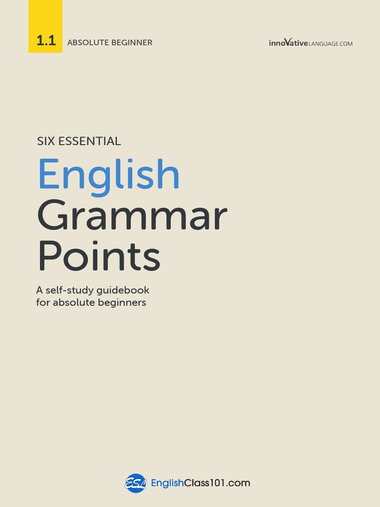 Essential English Grammar for Beginners | PDF | Grammatical Number | Verb