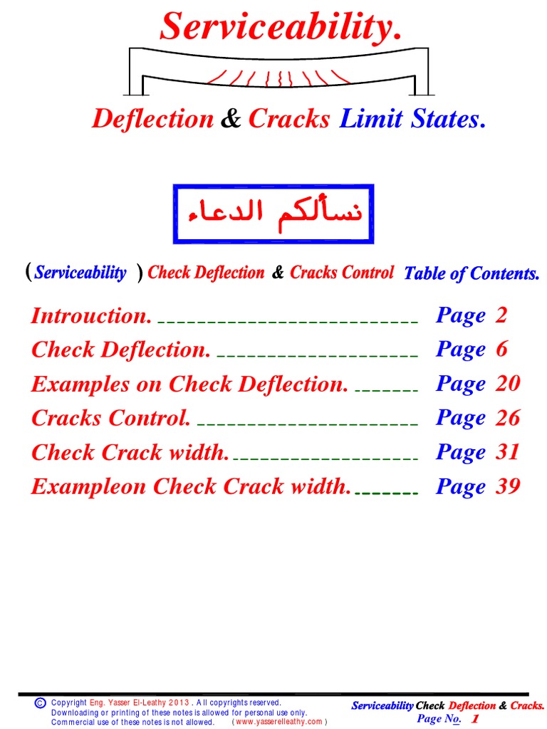 13 - (Serviceability) Check Deflection and Cracks Control | PDF ...