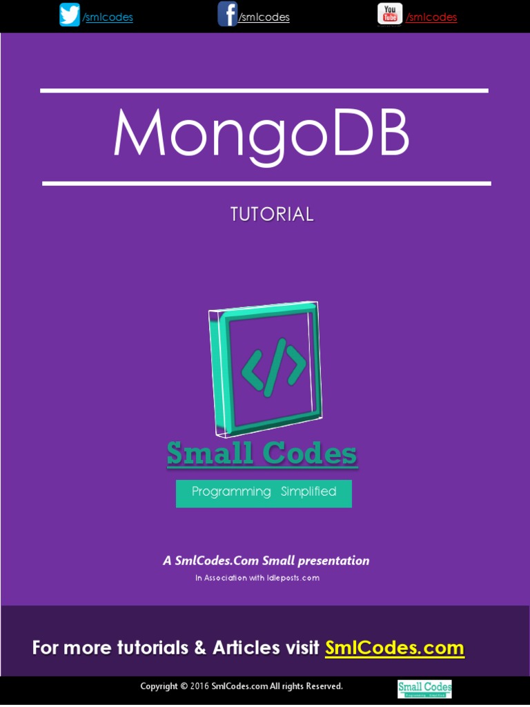 MongoDB Tutorial PDF | PDF | No Sql | Mongo Db MongoDB Tutorial PDF | PDF | No Sql | Mongo Db